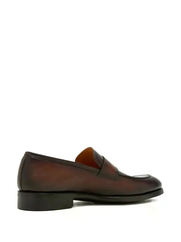 Magnanni Leather Penny Strap Loafers