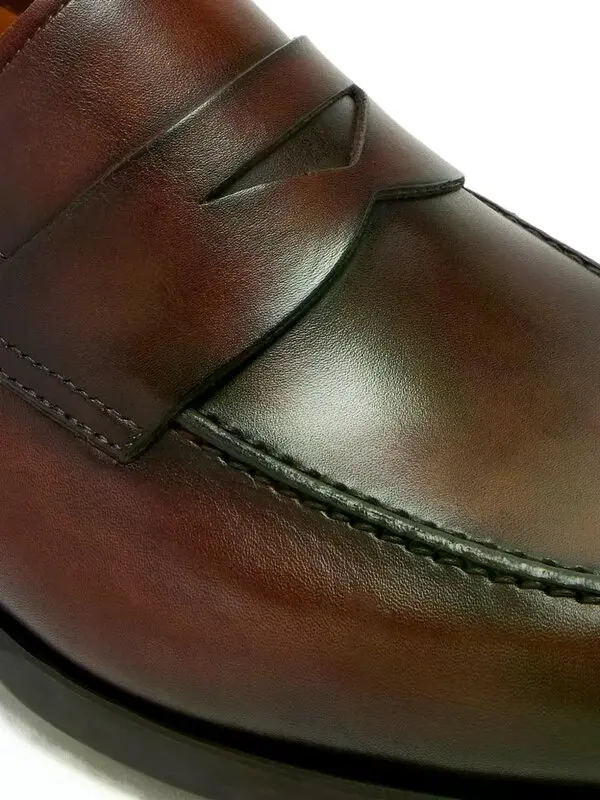 Magnanni Leather Penny Strap Loafers