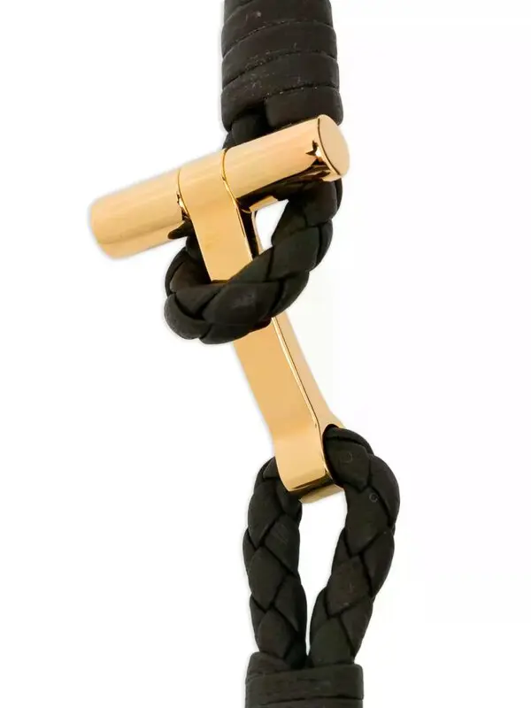 TOM FORD T-bar Braided Bracelet - Brown