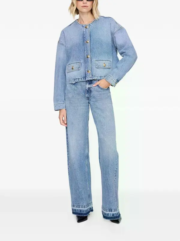 ANINE BING Blanche Button-up Denim Jacket - Blue