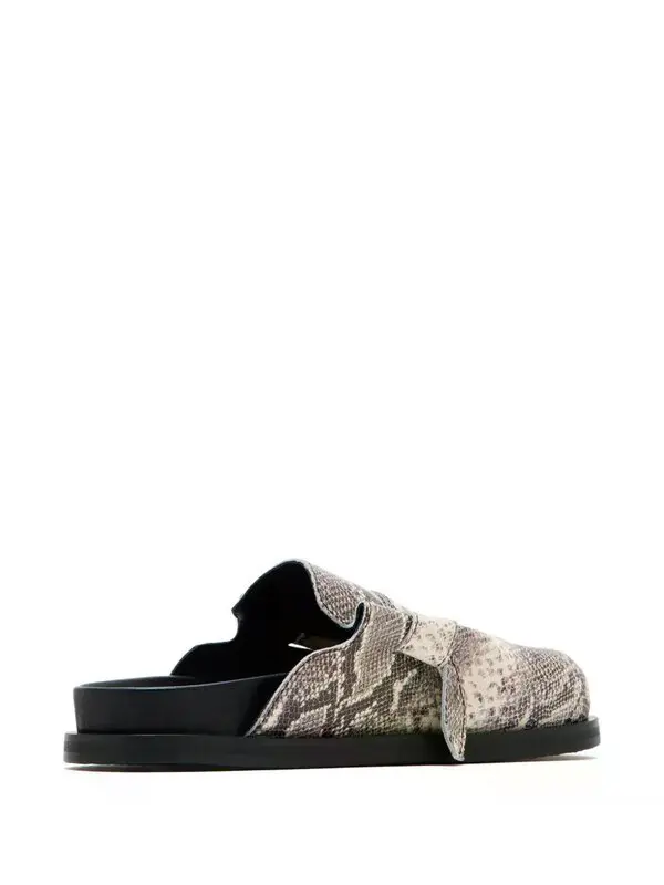 Yuzefi Snake-print Flat Mules