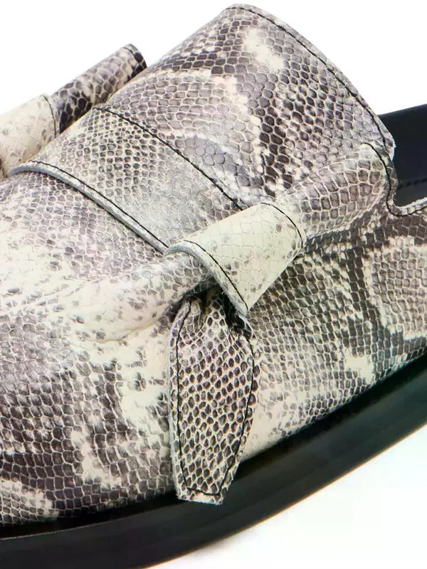 Yuzefi Snake-print Flat Mules
