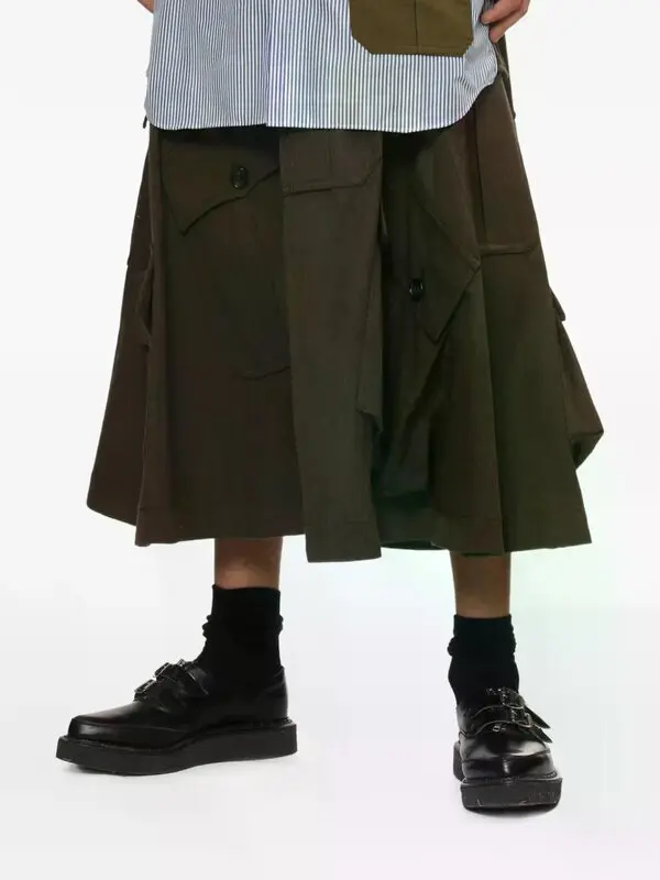 Comme Des Garçons Wool Cargo Skirt