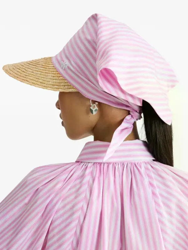 PATOU Striped Scarf Cap - Pink