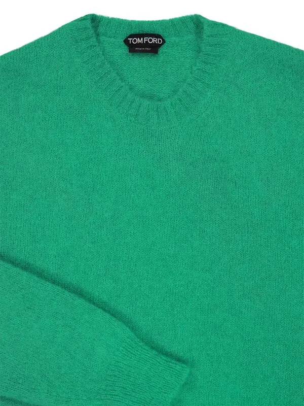 TOM FORD Crew-neck Long-sleeve Sweater - Green