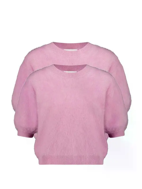 LISA YANG Juniper Knitted Short-sleeve Sweater - Pink
