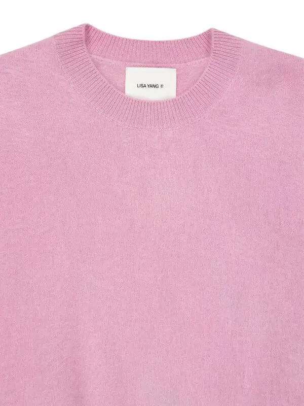LISA YANG Juniper Knitted Short-sleeve Sweater - Pink