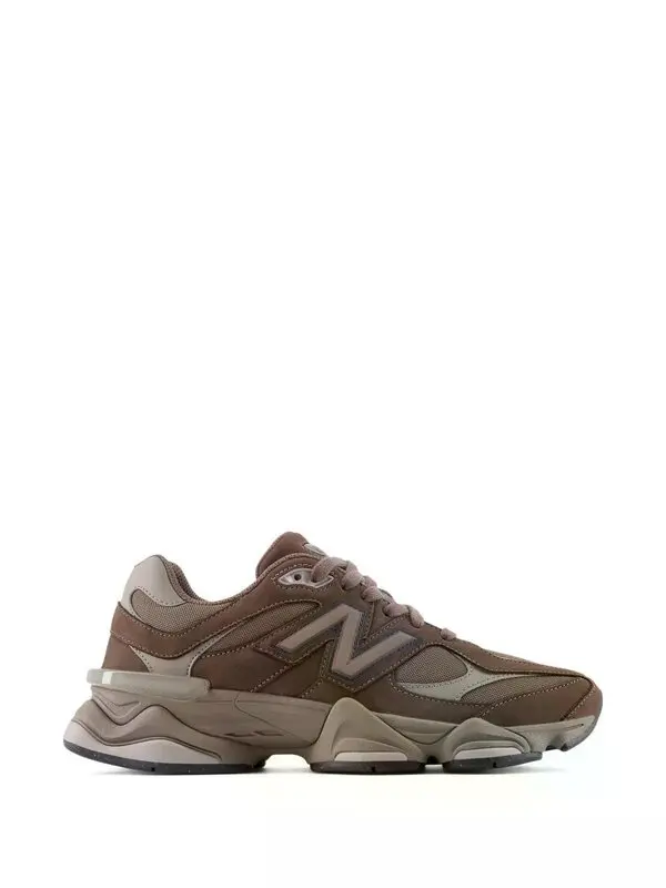 NEW BALANCE 9060 Suede Paneled Sneakers - Brown
