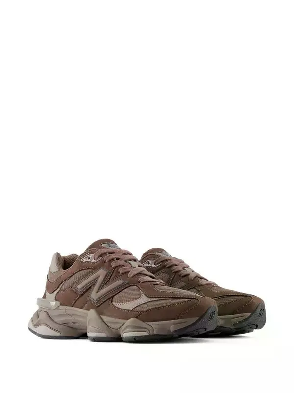 NEW BALANCE 9060 Suede Paneled Sneakers - Brown