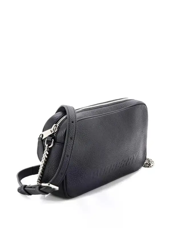 Burberry Logo Embossed Leather Camera Crossbody Bag