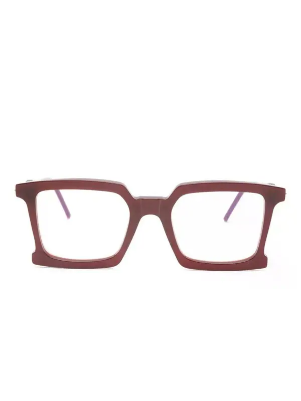 KUBORAUM Square Frame Glasses - Red