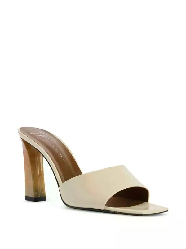 GIUSEPPE ZANOTTI Talia Square-toe Sandals - Neutrals