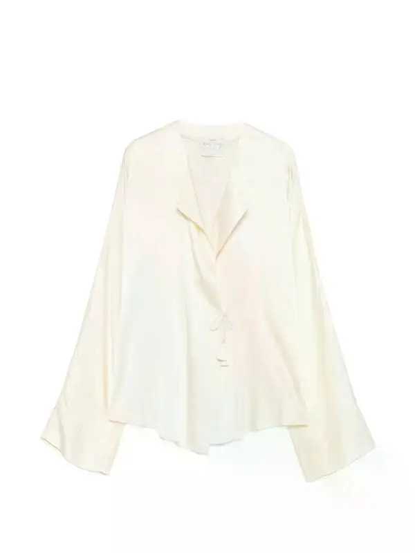 FORTE_FORTE Tie-fastening Blouse - Neutrals
