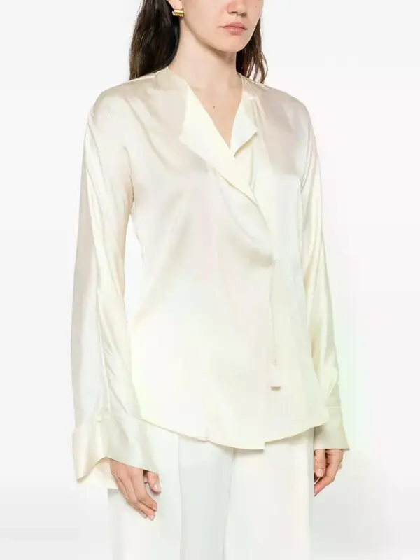 FORTE_FORTE Tie-fastening Blouse - Neutrals