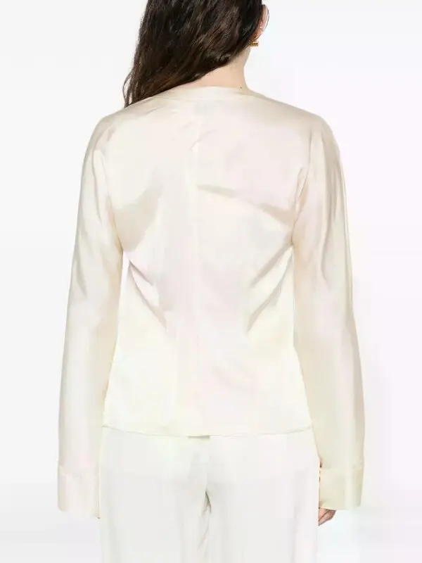 FORTE_FORTE Tie-fastening Blouse - Neutrals