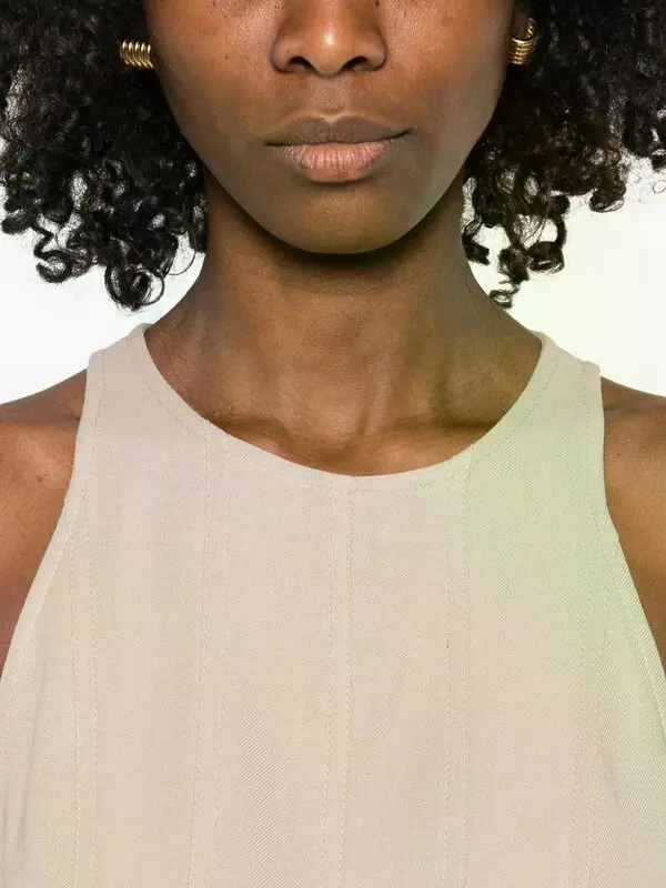 Brunello Cucinelli Sleeveless Paneled Midi Dress