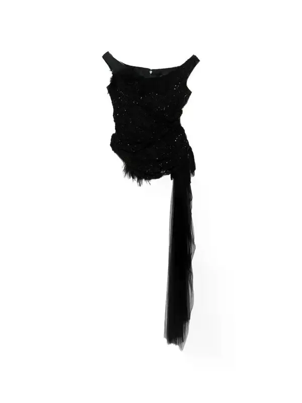 MARC LE BIHAN Sequin Embellished Top - Black
