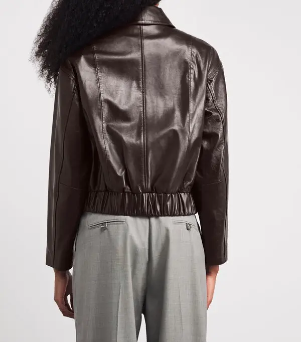 Claudie Pierlot Leather Zip-up Jacket