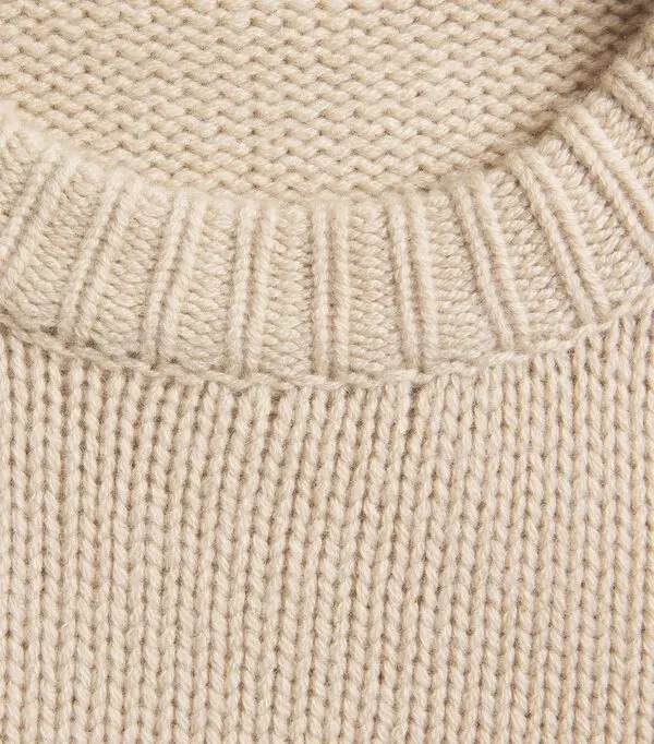 FRAME Cashmere Crew-neck Sweater - Beige