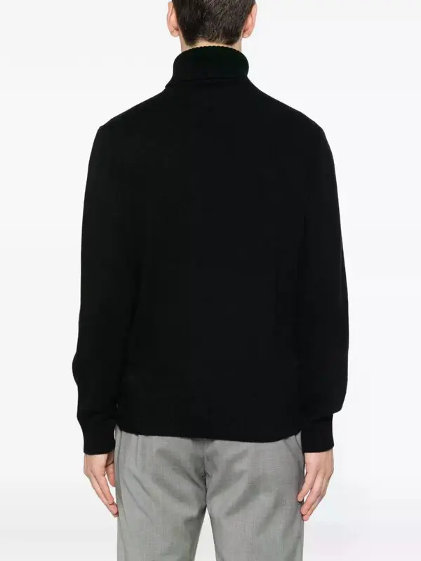 KANGRA Roll Neck Sweater - Black