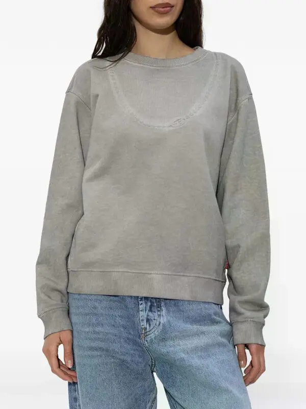 DIESEL® Crewneck Sweatshirt With Embroidered Logo