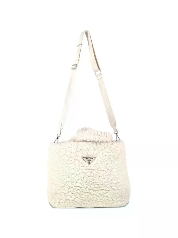 Prada Logo-plaque Tote Bag - Neutrals