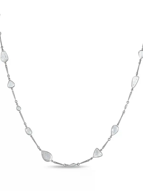 LB EXCLUSIVE Platinum Diamond Embellished Necklace - Silver
