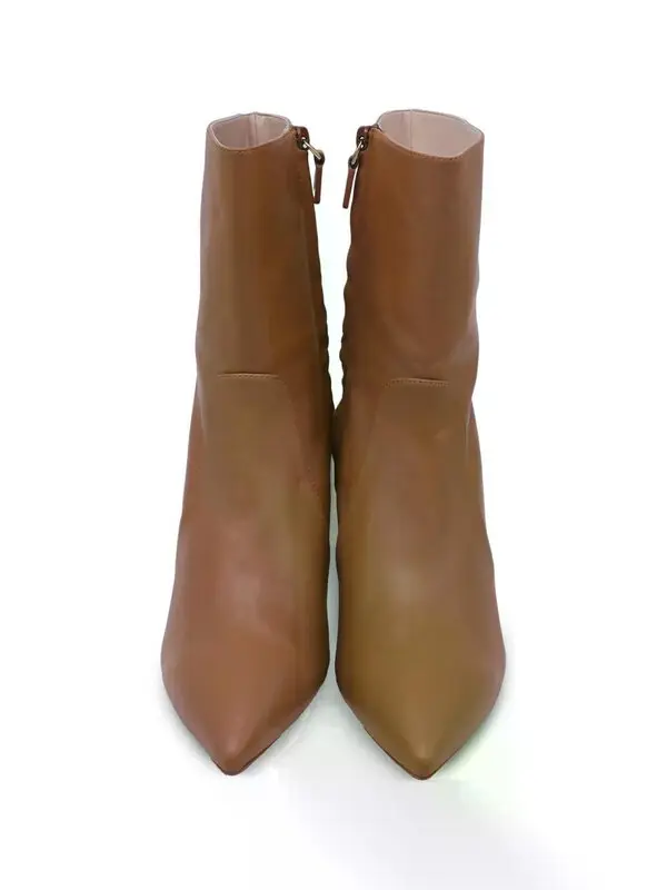 STUART WEITZMAN Leather Pointed-toe Ankle Boots - Brown