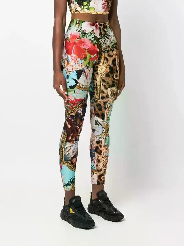 Philipp Plein Baroque-floral Print Leggings
