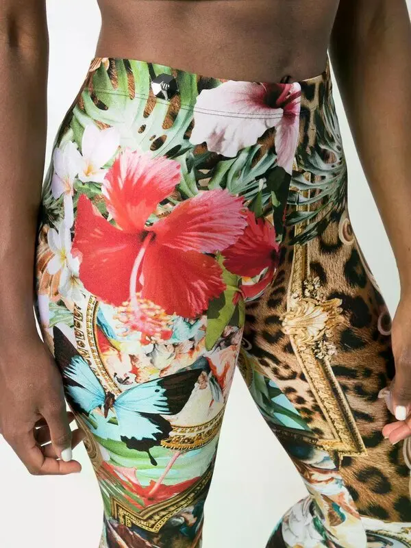 Philipp Plein Baroque-floral Print Leggings