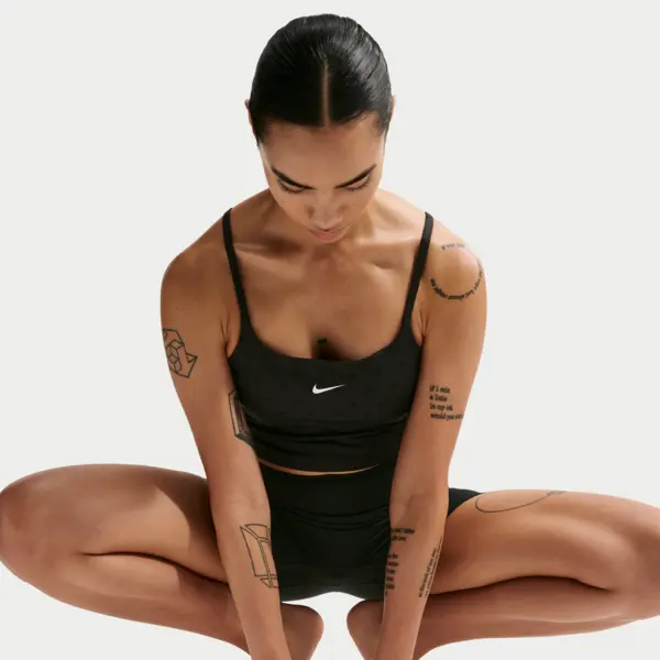 Nike One Light-support Padded Printed Sports Bra