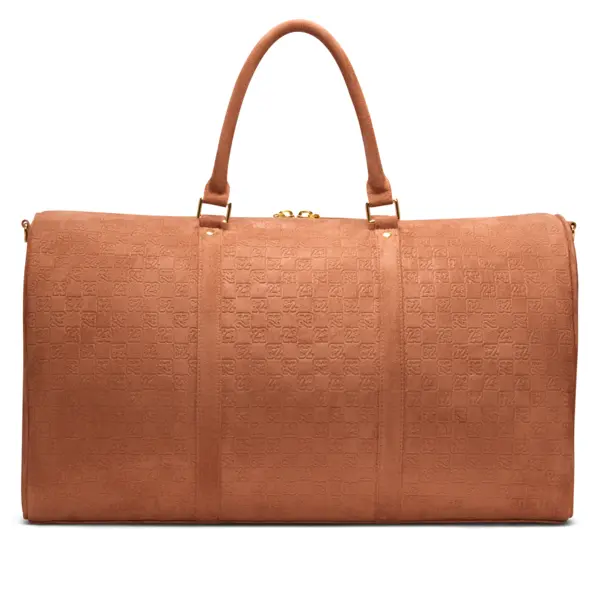 JORDAN Suede Monogram Duffle - Brown