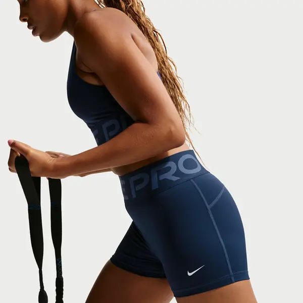 Nike Pro Sculpt High-waisted 3" Biker Shorts - Blue