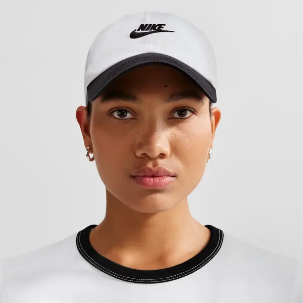 Nike Club Unstructured Futura Wash Cap - White