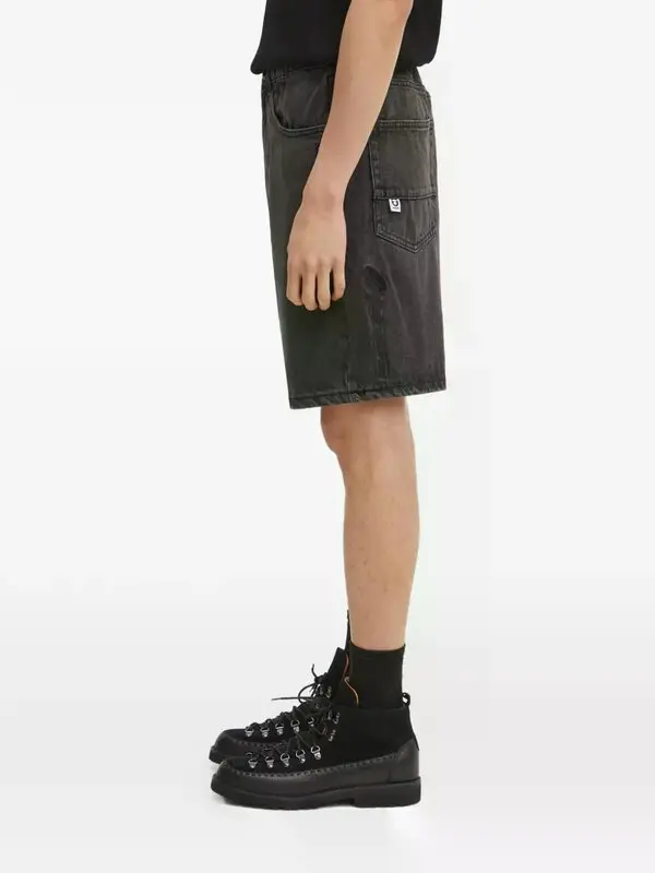 AAPE BY *A BATHING APE Logo-detail Denim Shorts - Black