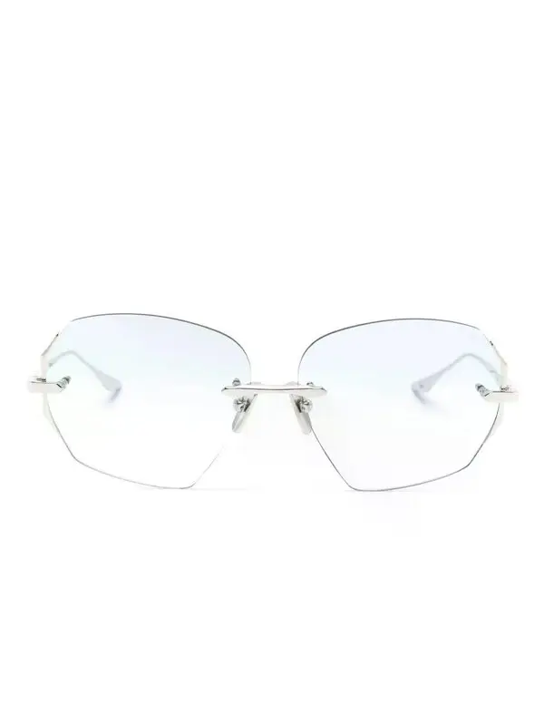 Dita Dahlvin Rimless Eyeglasses - Silver
