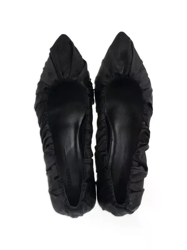 Khaite Palmero Ruched Pointed Toe Pumps - Black