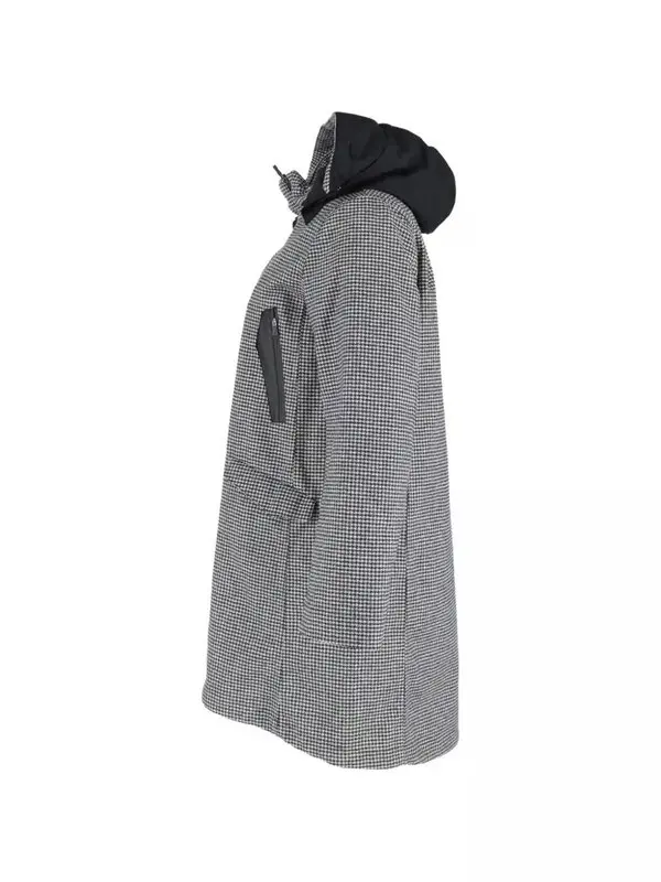 Herno Houndstooth Zip-up Coat
