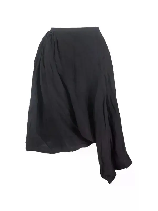 Yohji Yamamoto Asymmetric Draped Midi Skirt
