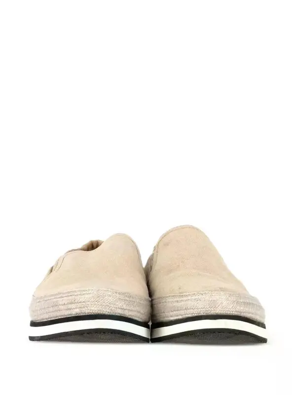 Prada Suede Slip-on Espadrille Sneakers - Neutrals