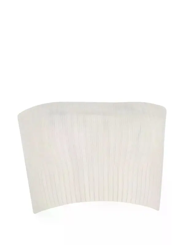 Chloé Ribbed Knit Tube Top - Neutrals