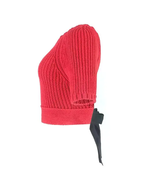 Red Valentino Open-back Knit Crop Top