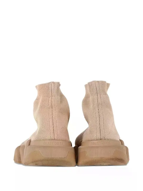 Balenciaga Speed 2.0 Knitted Sock Logo Detail Trainers - Neutrals