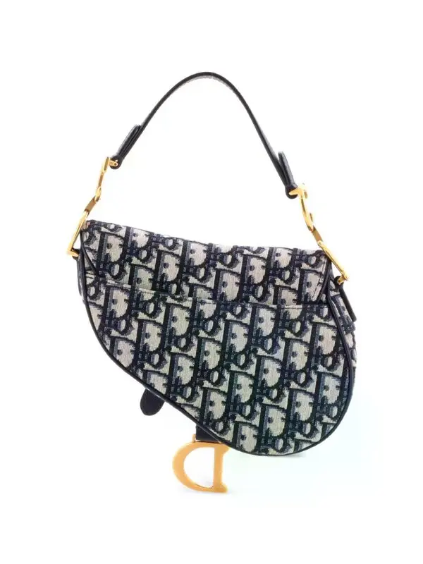 Dior Saddle Handbag Oblique Canvas Mini - Blue