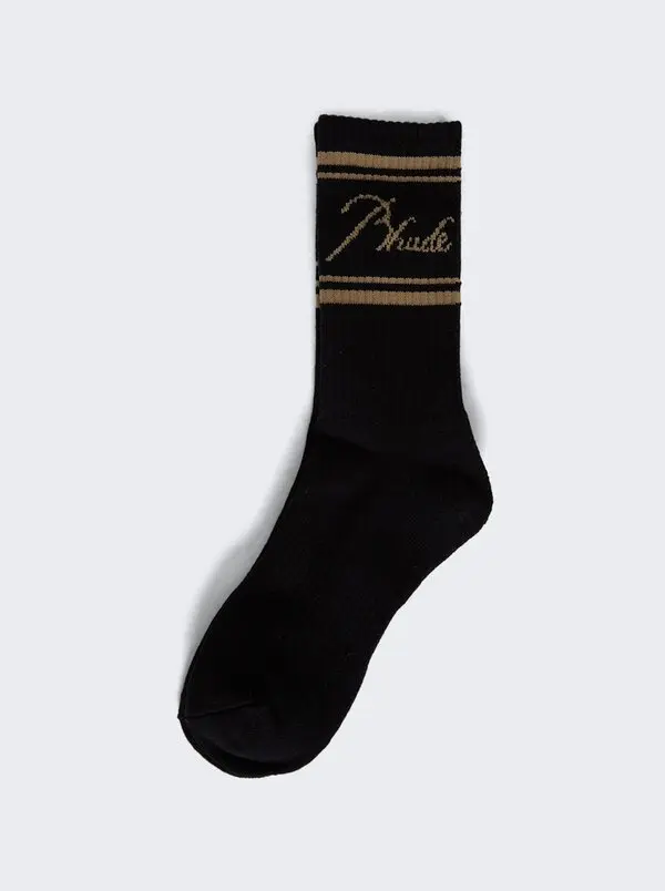 Rhude Script Logo Socks