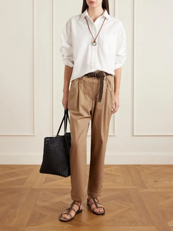 Brunello Cucinelli Bead-embellished Slingback Sandals