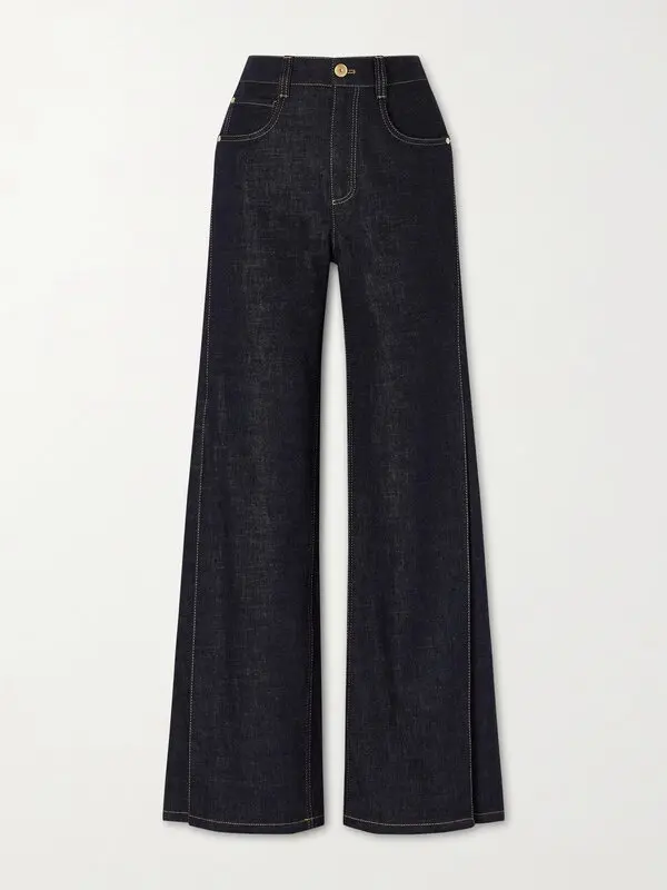 Brunello Cucinelli High-rise Wide-leg Jeans - Blue