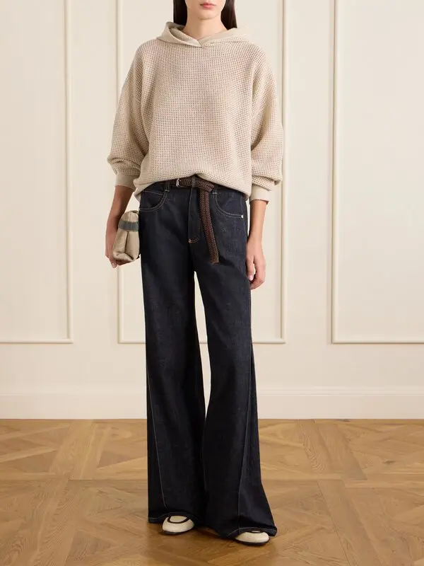 Brunello Cucinelli High-rise Wide-leg Jeans - Blue