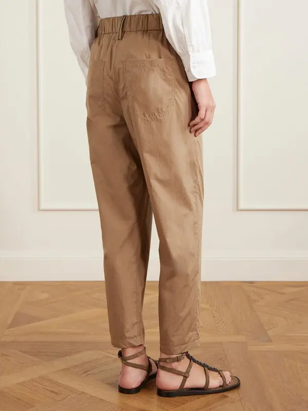 Brunello Cucinelli Cotton-voile Tapered Pants