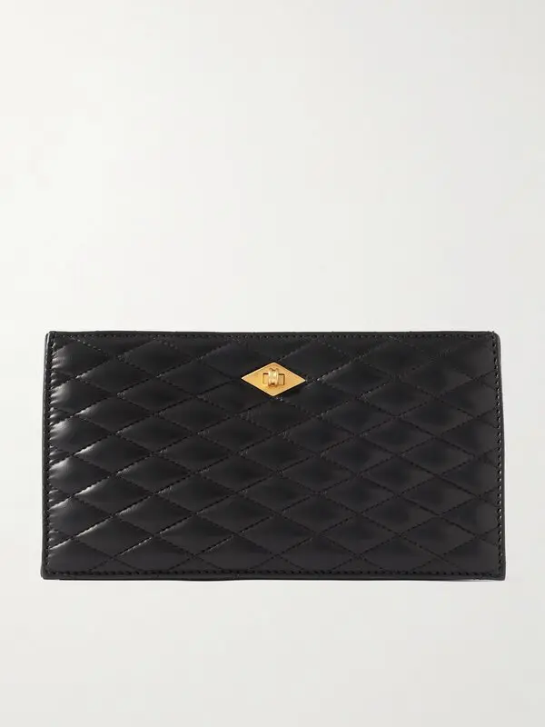 METIER Ease Quilted Leather Clutch - Black